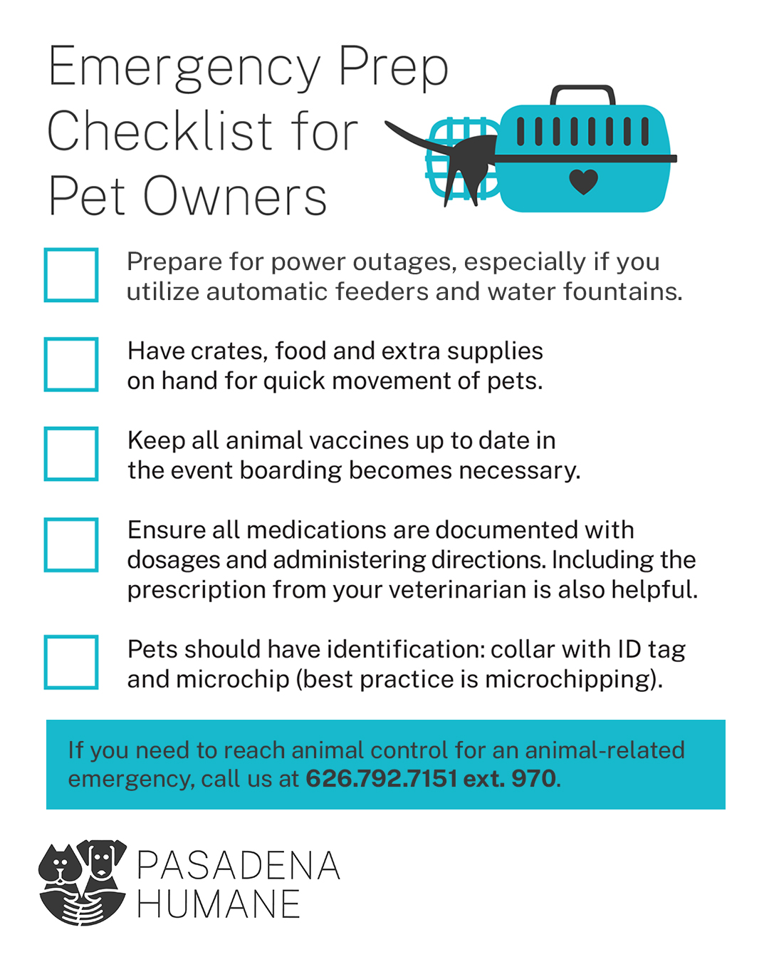 Emergency Pet Safety Tips - Pasadena Humane